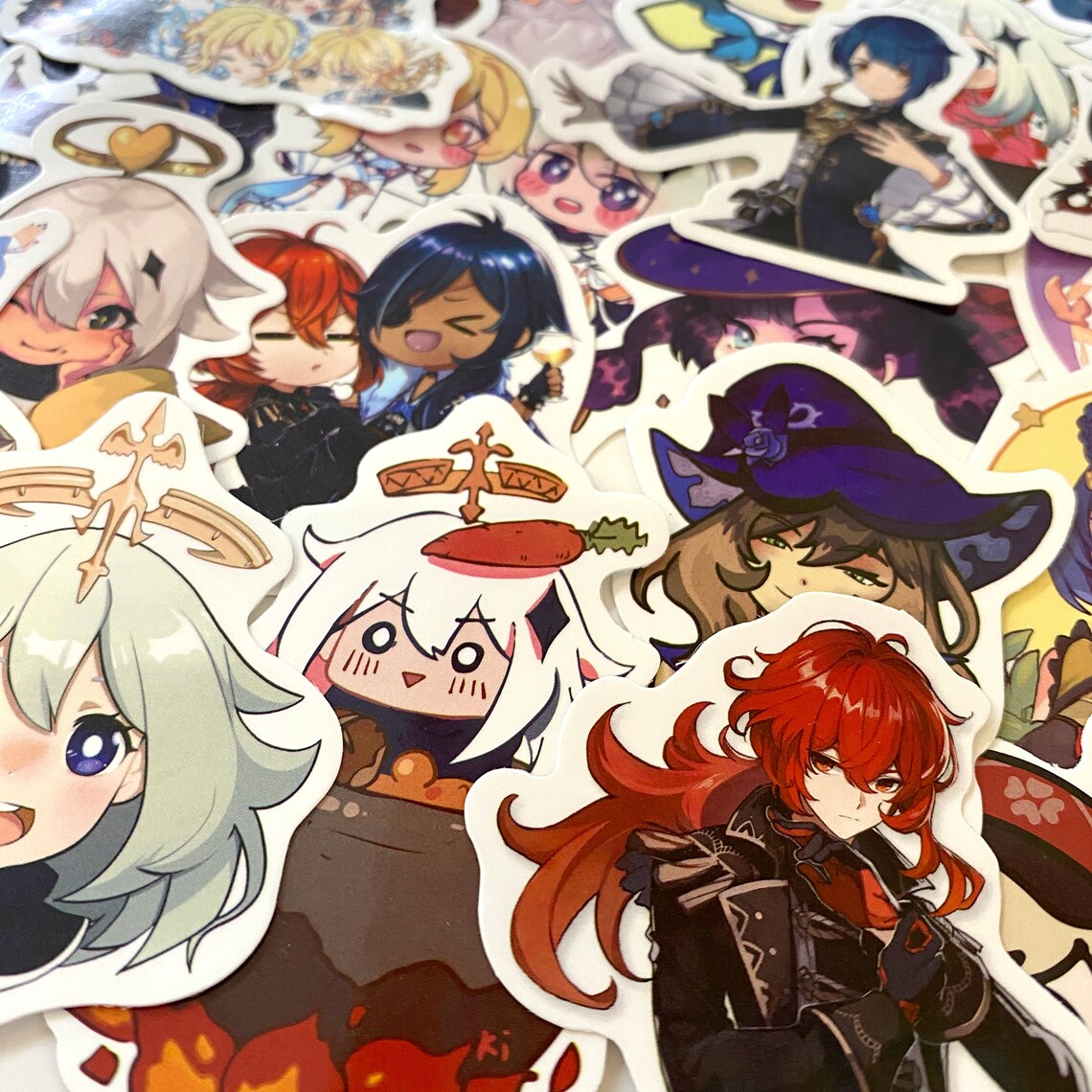 50pc Sticker Pack Genshin Impact Anime Cute Stickers Journal Diary Cute ...