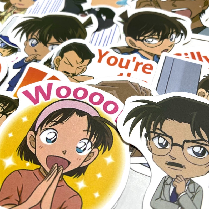 50pc Sticker Pack Detective Conan Cute Stickers Journal - Etsy