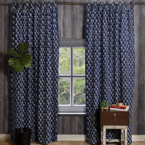 Indigo Curtains - Etsy
