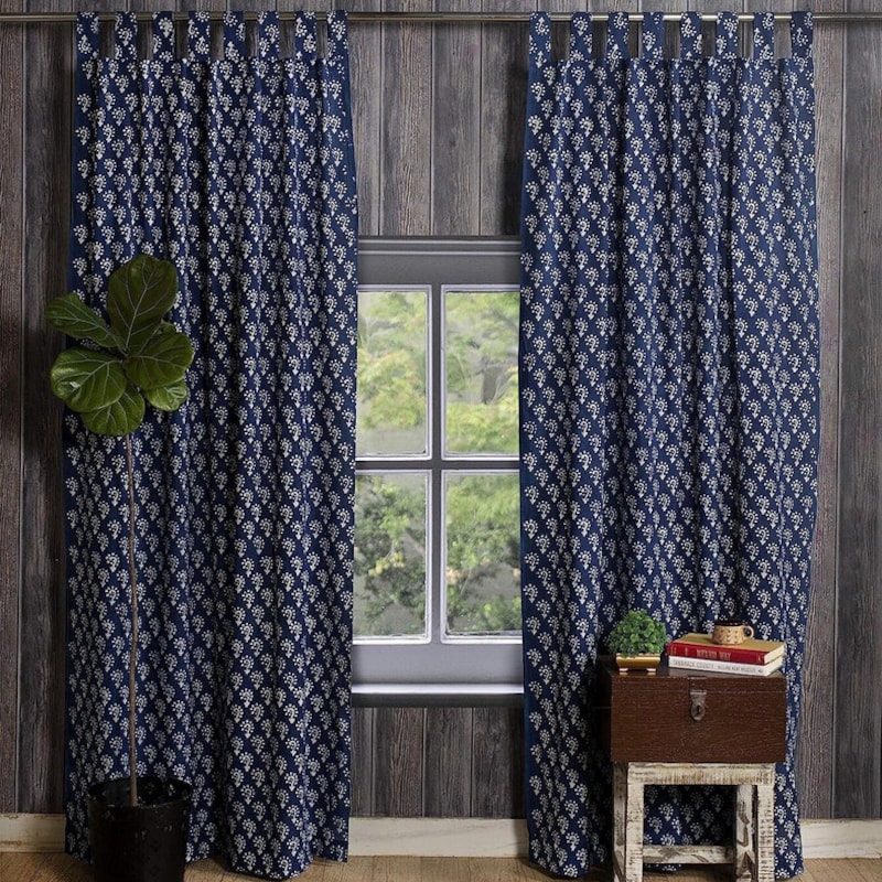 Indigo Curtains - Etsy