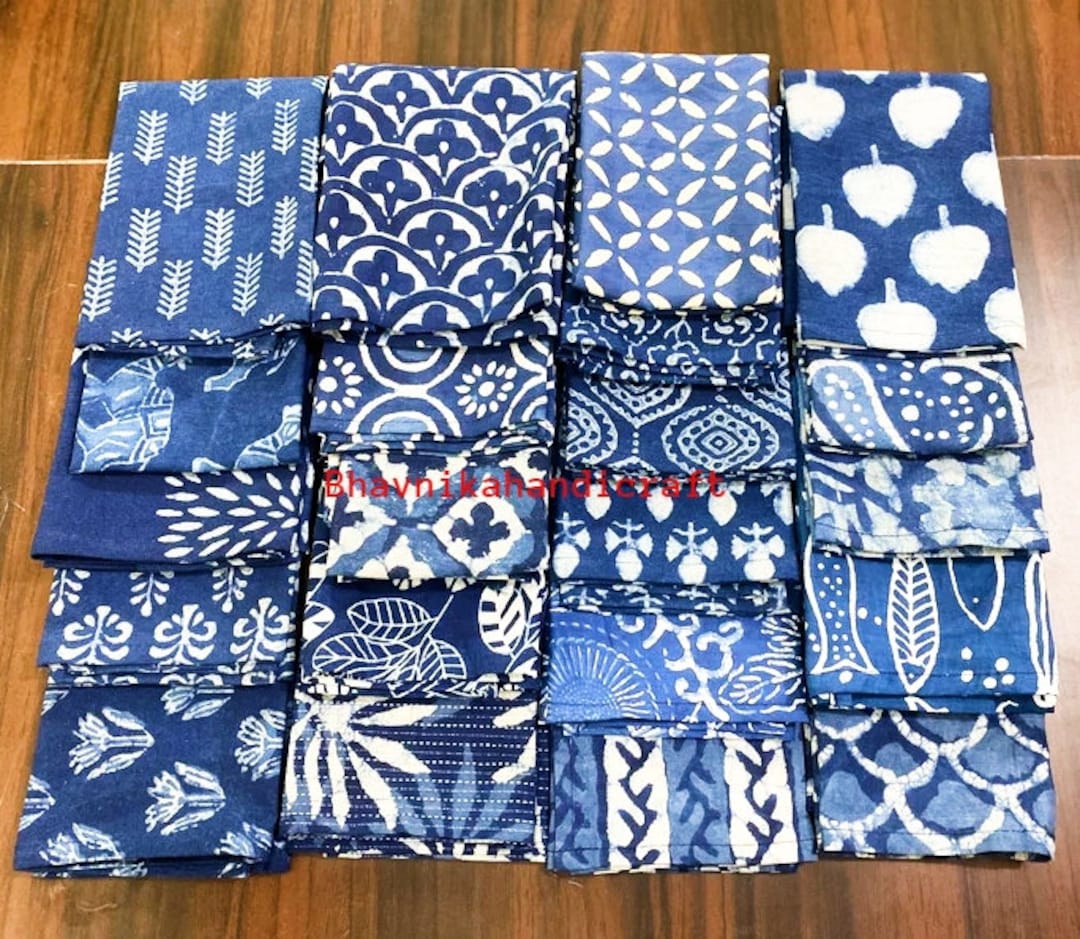 5'' Square Mini Charm Pack Fabric, Cotton Fabric, Indigo Crossing by ...