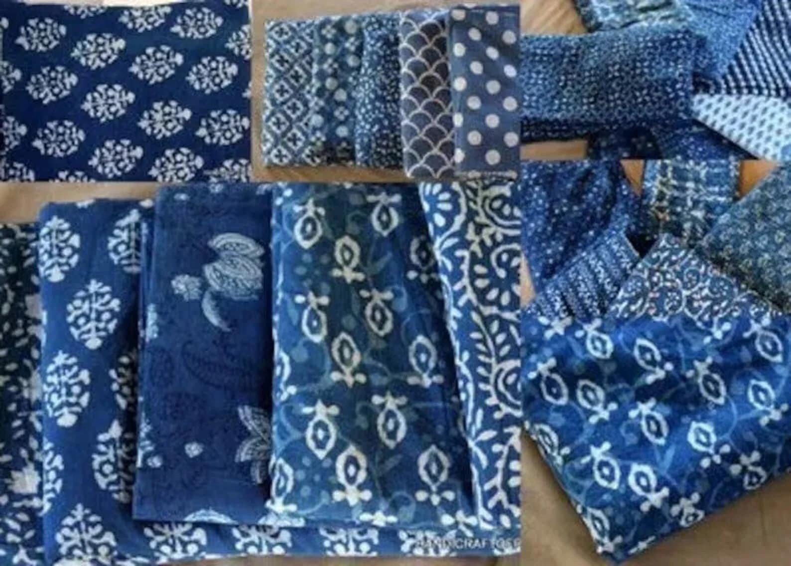 Set of 15 Pcs. Indigo Blue Napkins Dinner Kitchen Napkins - Etsy