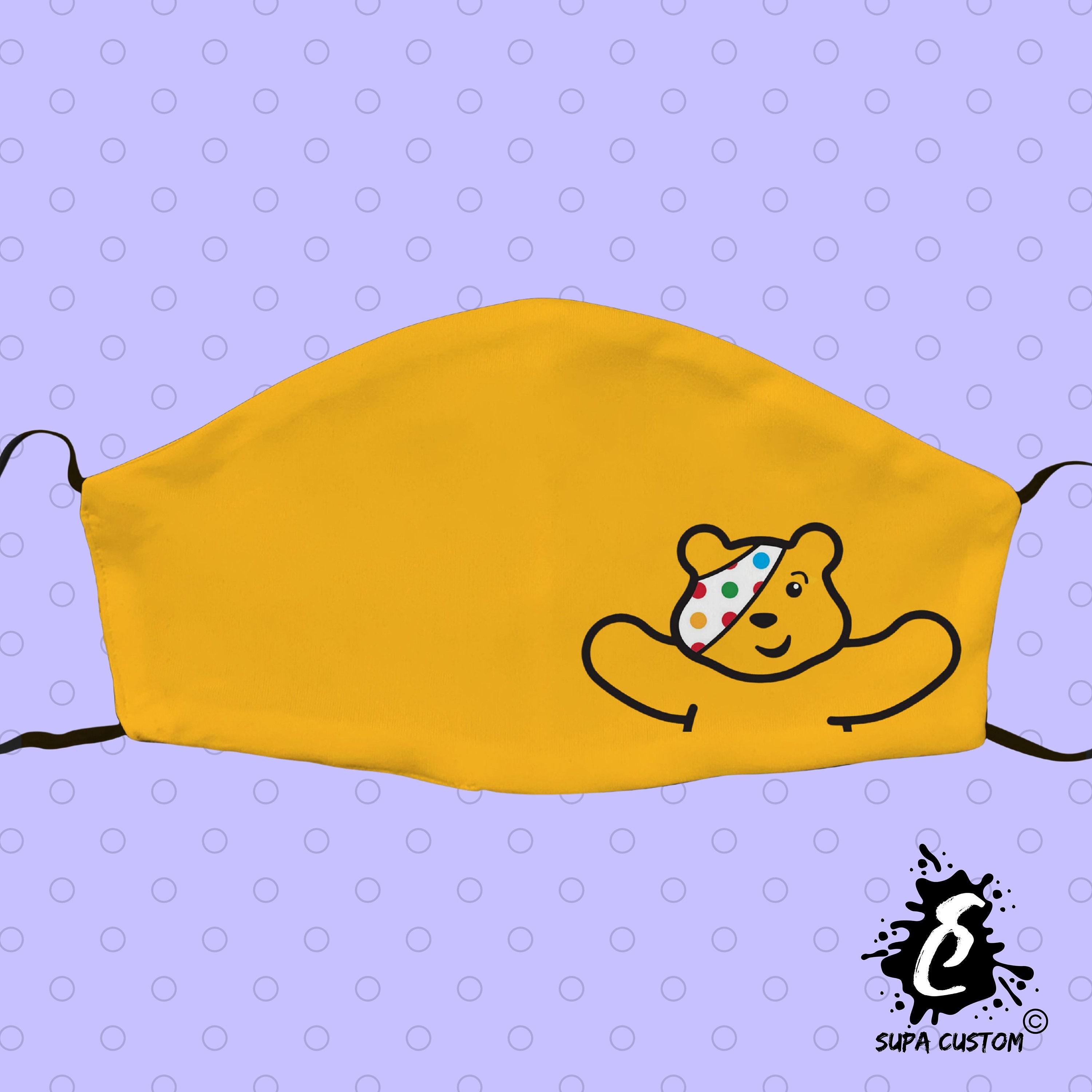 Pudsey Mask Children in Need Face Mask Cotton Facemask - Etsy