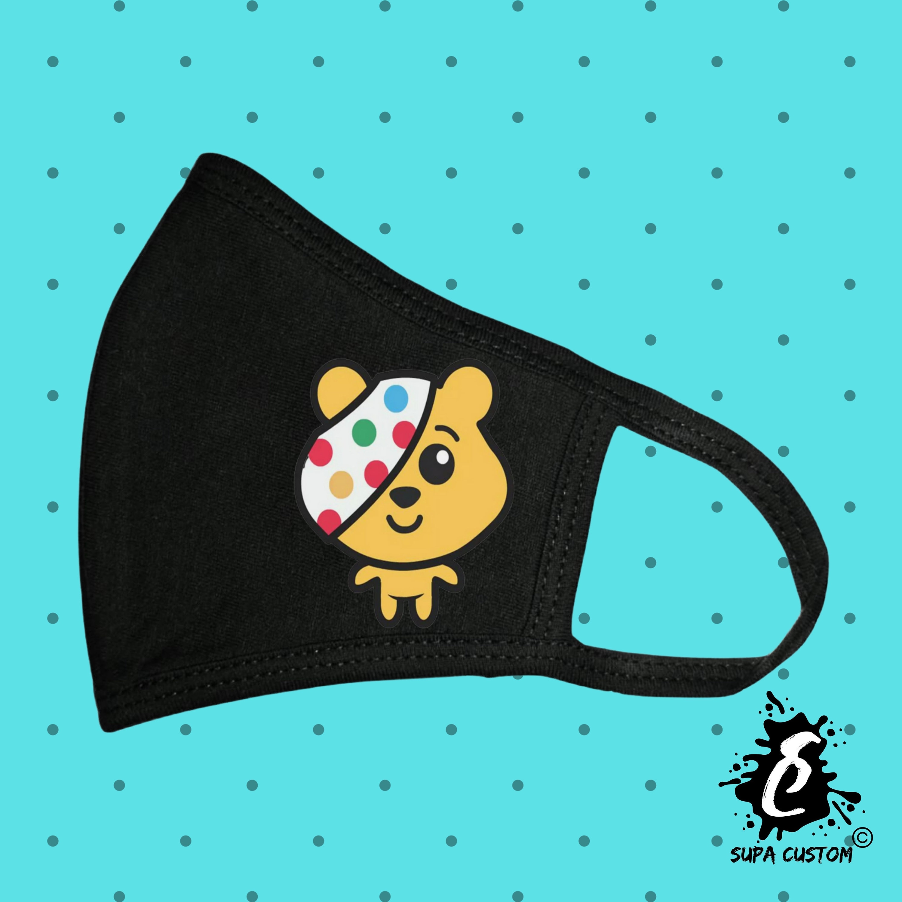 Pudsey Mask Children in Need Face Mask Cotton Facemask - Etsy UK