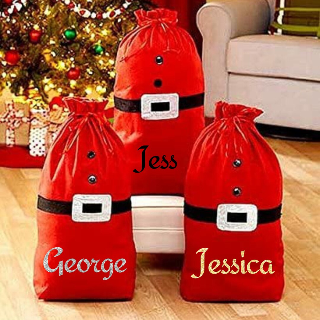 Personalised Santa Sack, Christmas Sack, Child's Christmas Gift Sack ...