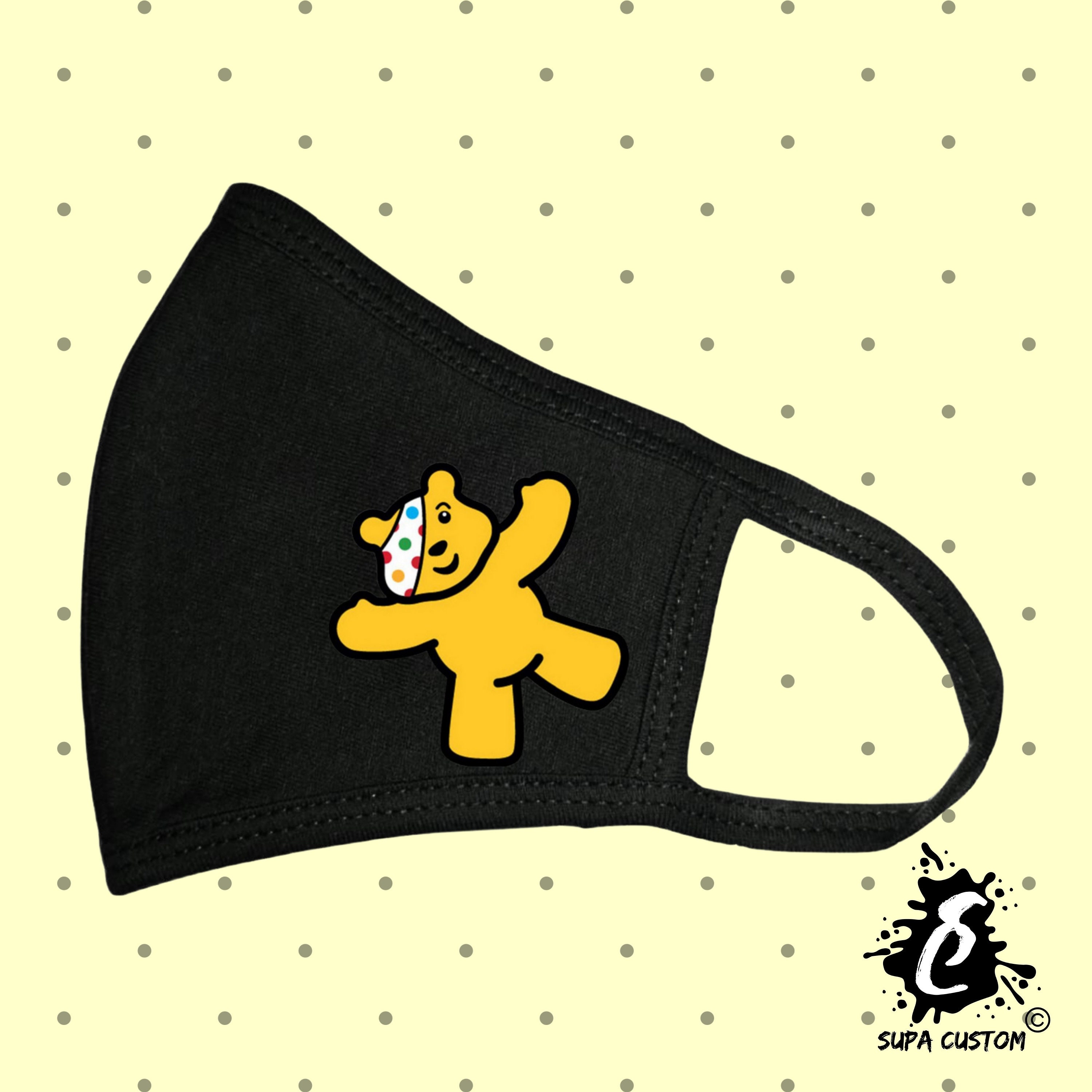Pudsey Mask Children in Need Face Mask Cotton Facemask - Etsy UK