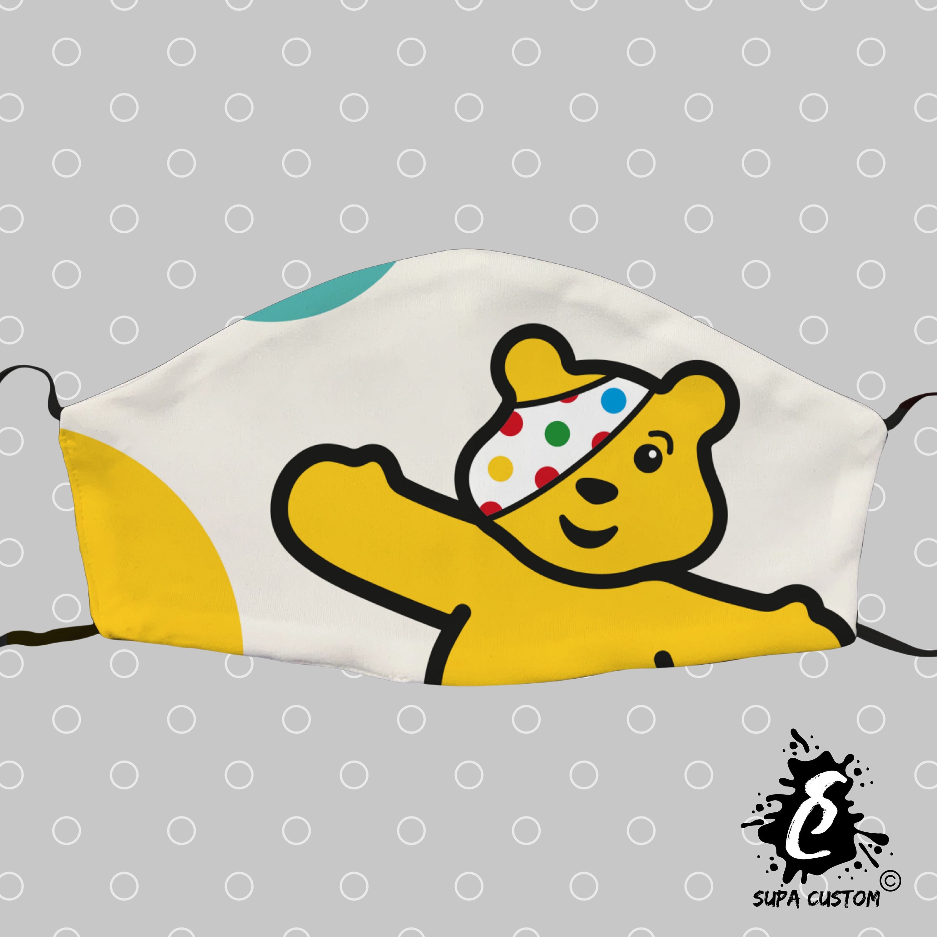 Pudsey Mask Children in Need Face Mask Cotton Facemask - Etsy