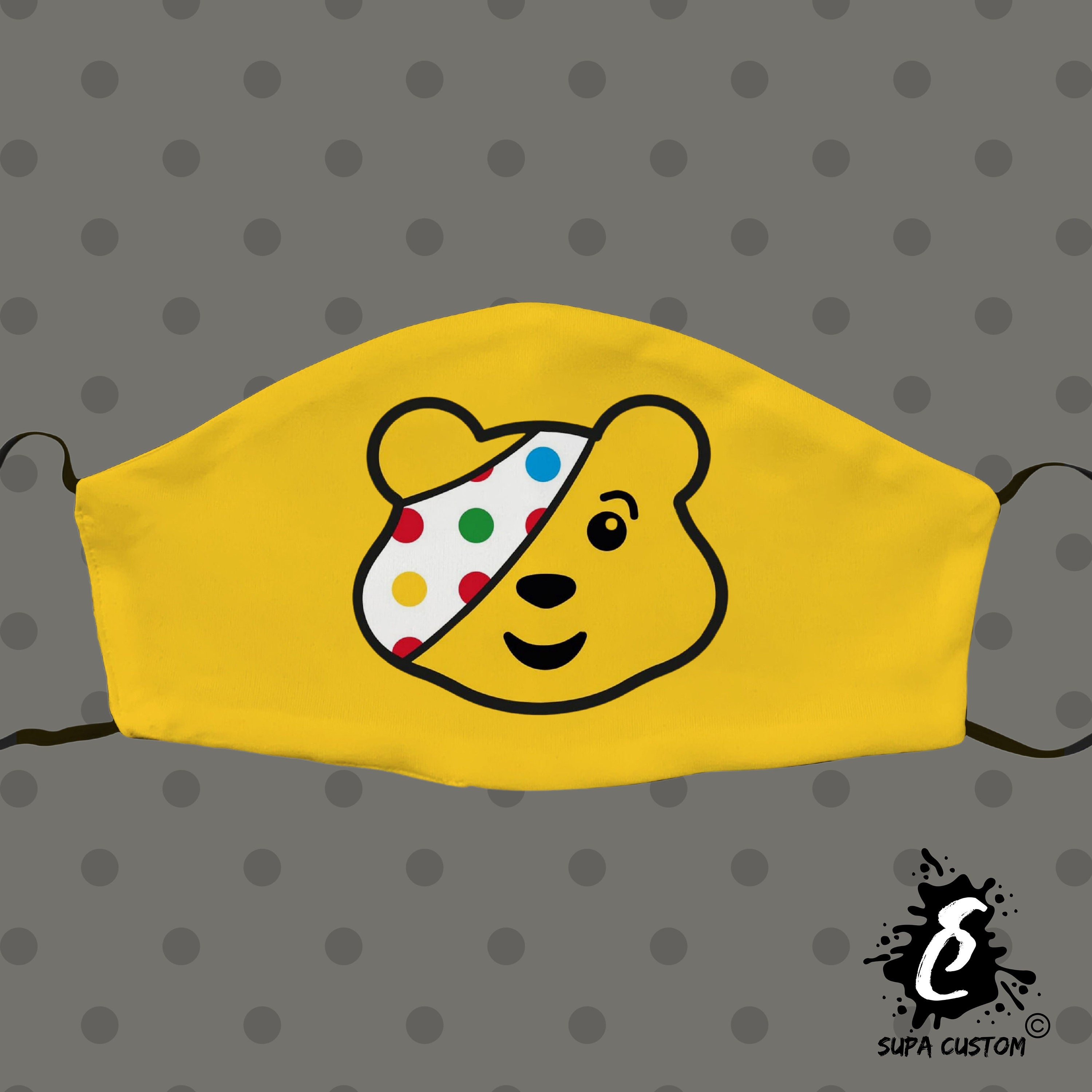 Pudsey Mask Children in Need Face Mask Cotton Facemask - Etsy