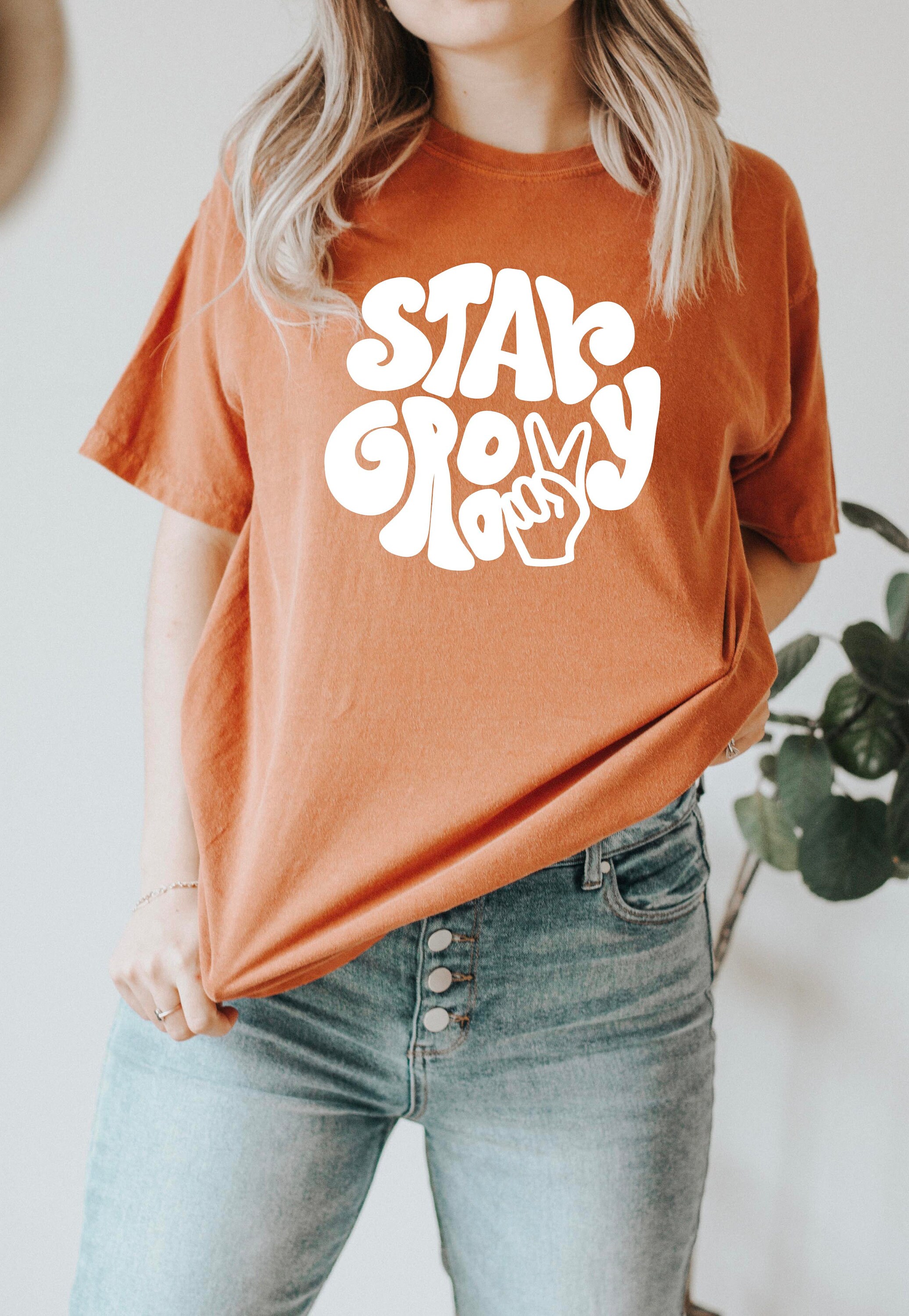 Stay Groovy T Shirt Comfort Color Shirt Boho Shirt Hippie Etsy