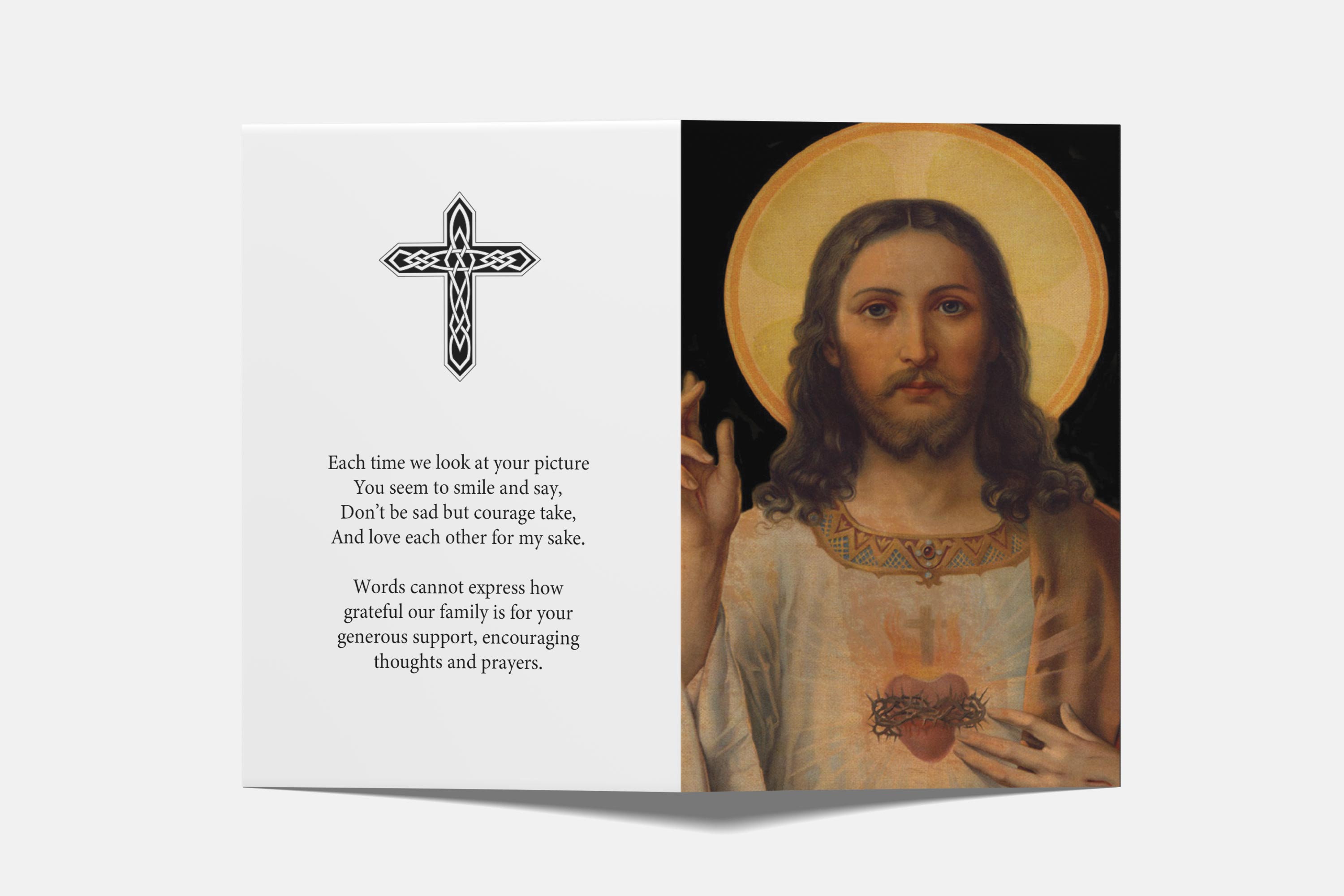 Personalised Folded Laminated Memorial Card | Funeral Memorial Card - Etsy