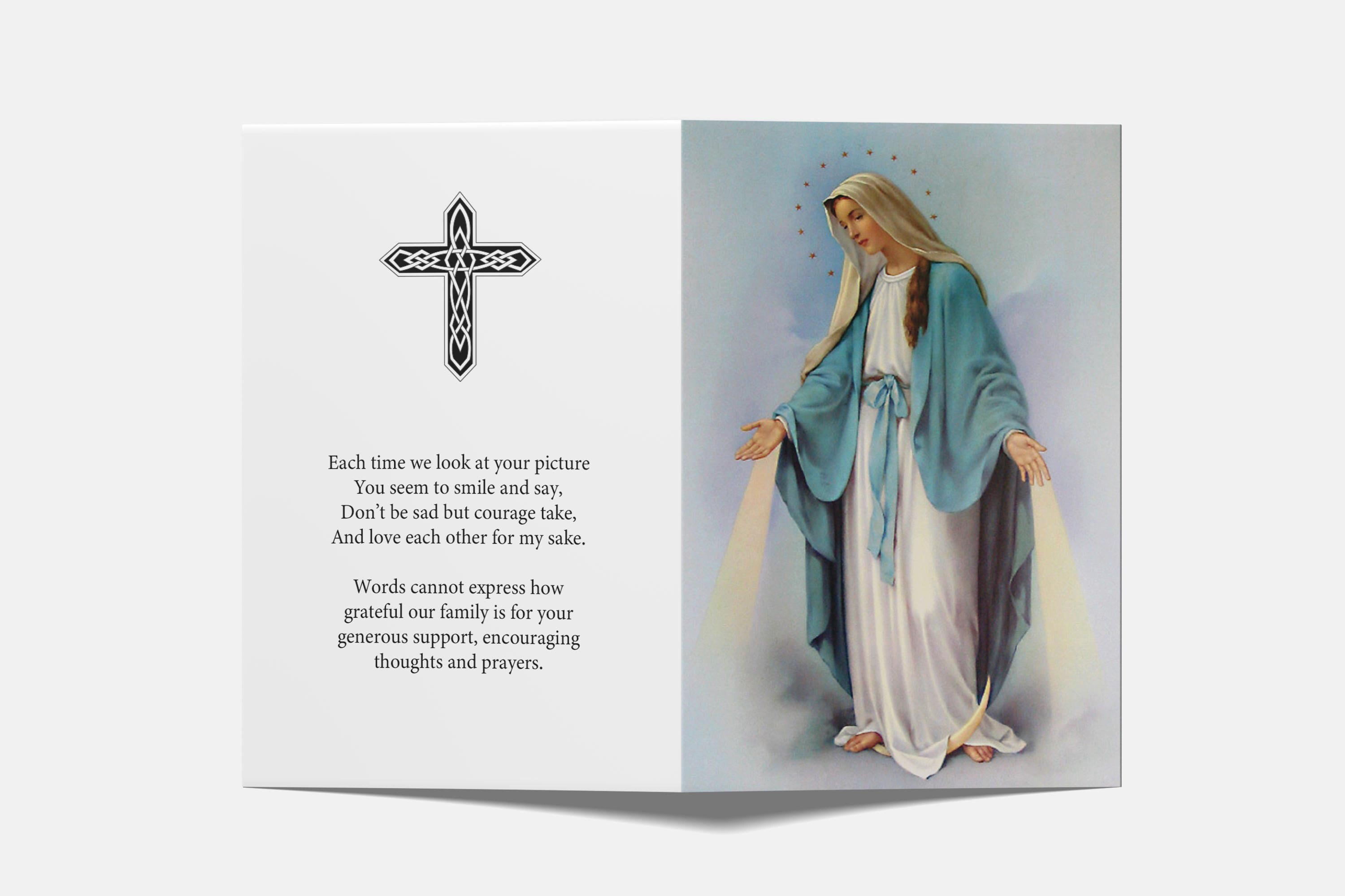 Personalised Folded Laminated Memorial Card | Funeral Memorial Card - Etsy