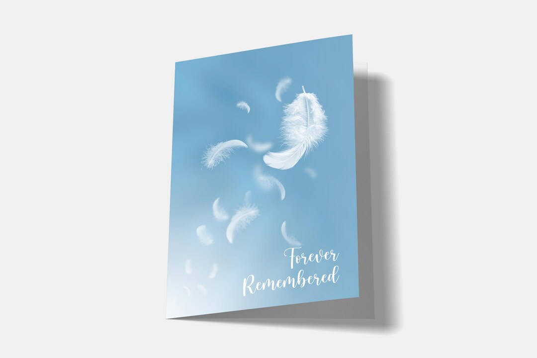 Personalised Folded Laminated Memorial Card | Funeral Memorial Card - Etsy