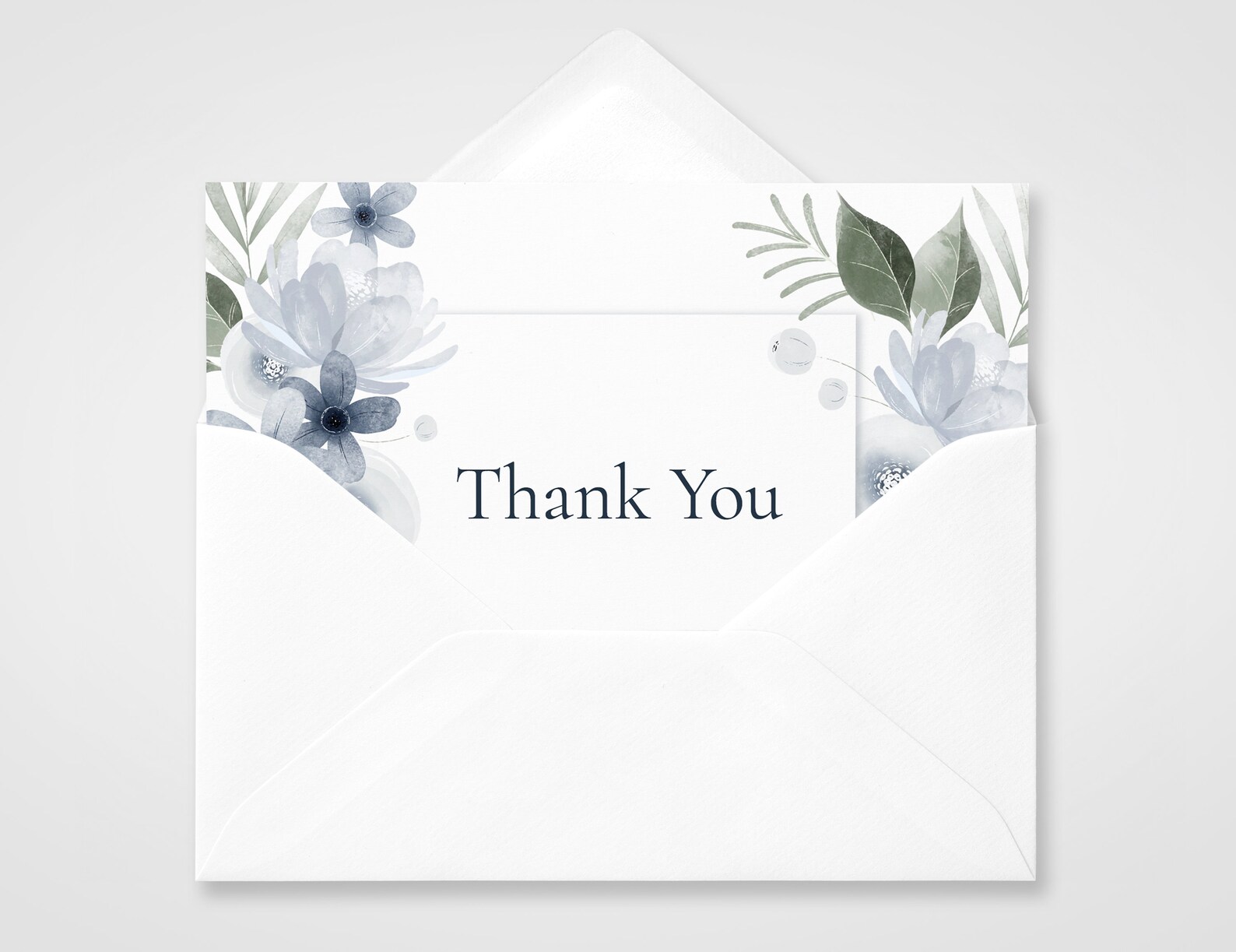 Funeral Thank You Card With Envelopes - Etsy