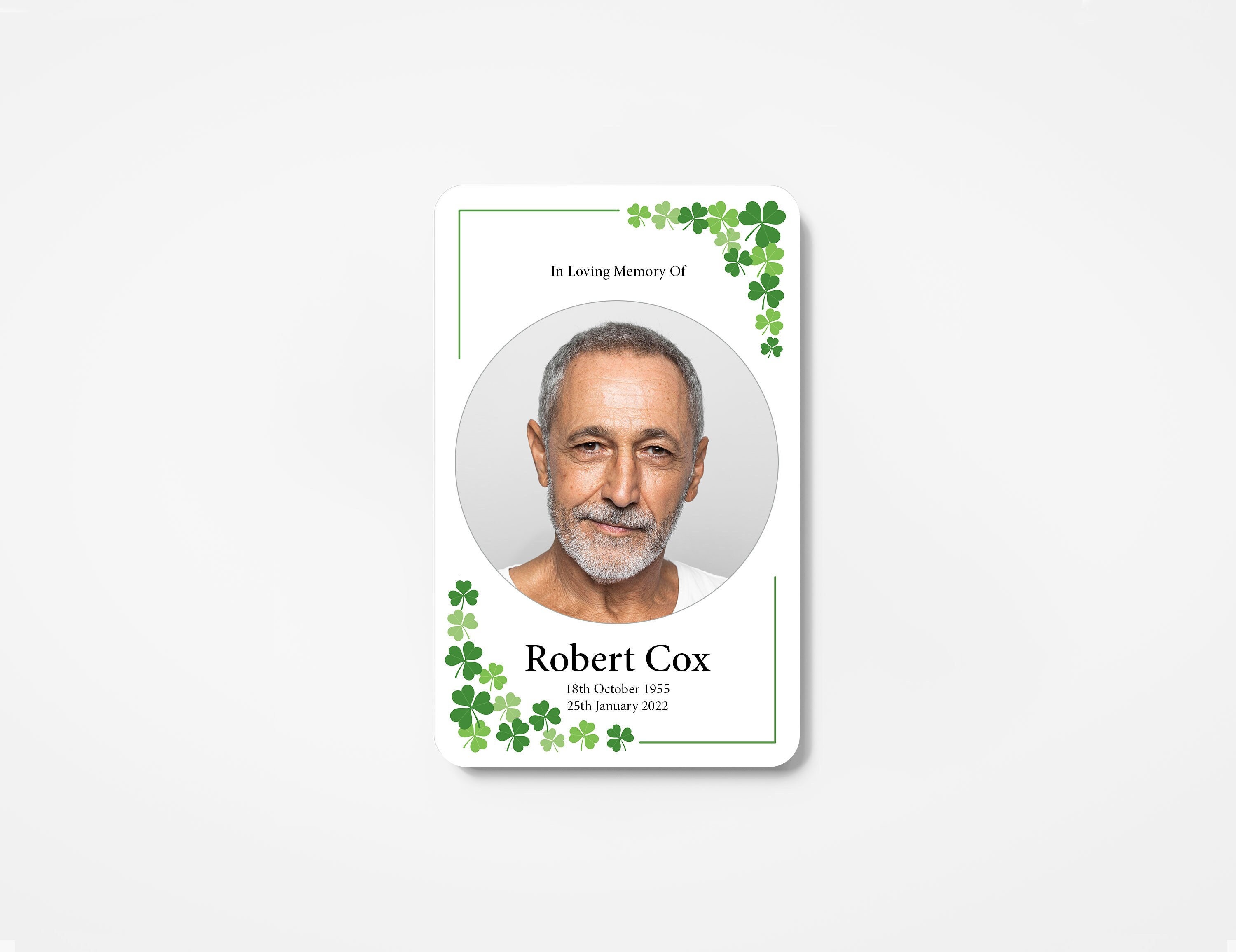 Personalised Plastic Memorial Card | Funeral Memorial Card - Etsy UK