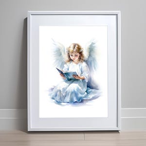 Childlike Angel Art, Watercolor Religious Poster - Etsy