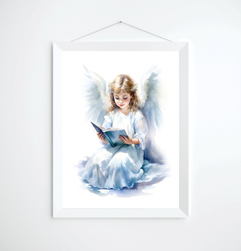 Childlike Angel Art, Watercolor Religious Poster - Etsy