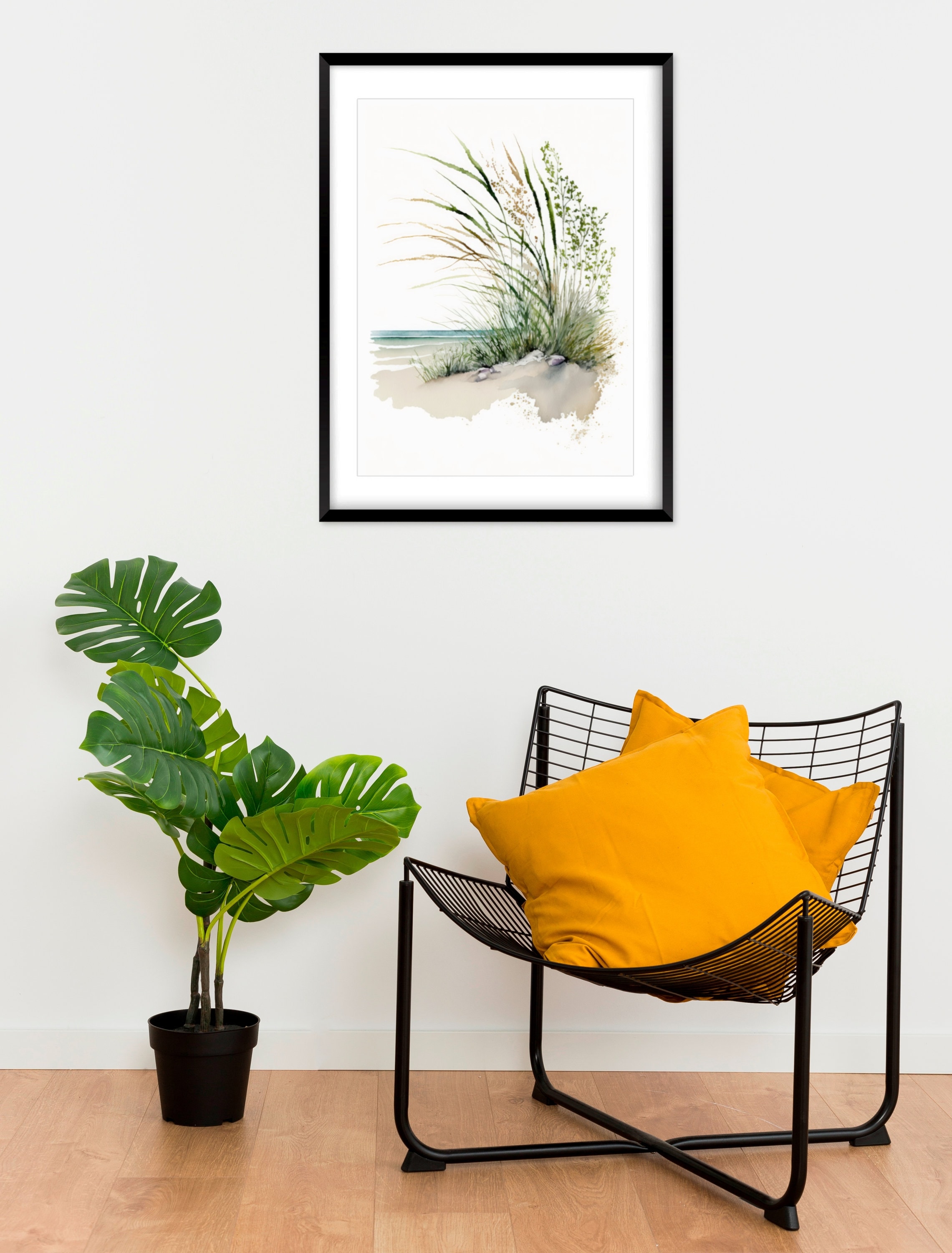 Watercolor, Seagrass, Beach Grass Print, Sandy Dunes, Printable Art ...