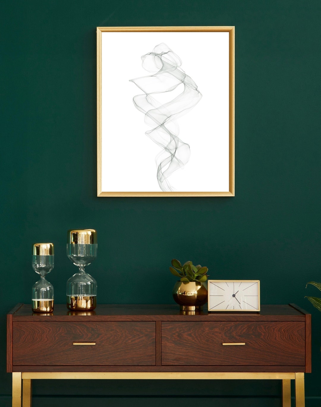 Abstract Wall Art, Smoke Print, Abstract Smoke Art, Modern Art, Digital ...