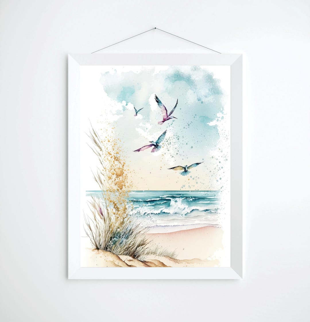 Watercolor Beach, Landscape Sea, Nature Poster - Etsy