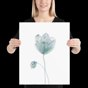 X-ray Tulip Art Transparent Xray Flower Poster - Etsy