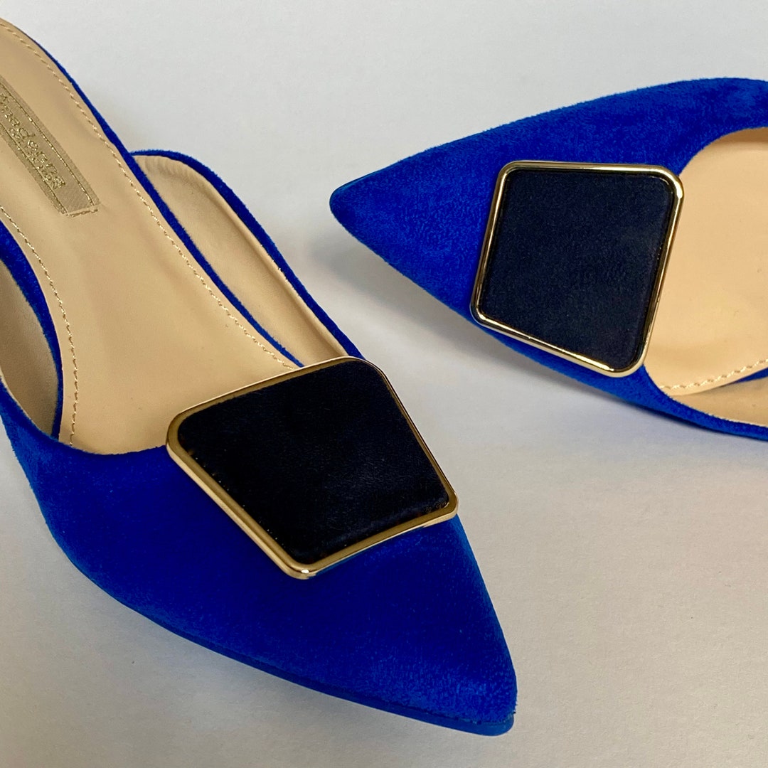 Deep Blue Shoe Clips Sydney - Etsy