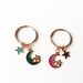 Moon and Star Celestial Keyring, Moon and Star Keyring in Rose Gold ...