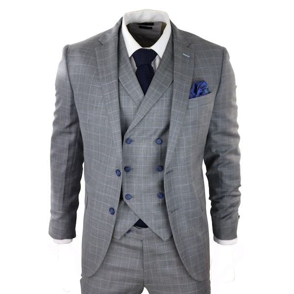 Light Grey 3 Piece Suit - Etsy