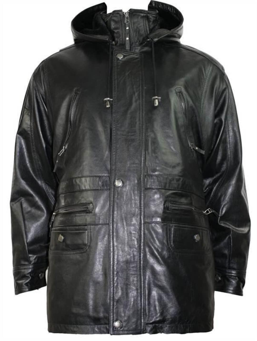 Mens Nappa Leather Safari Jacket With Removable Faux Fur Lining - Etsy