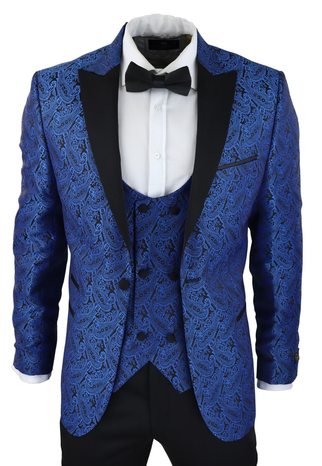 Mens Paisley Tuxedo Blazer and Waistcoat Brocade Dinner Jacket - Etsy