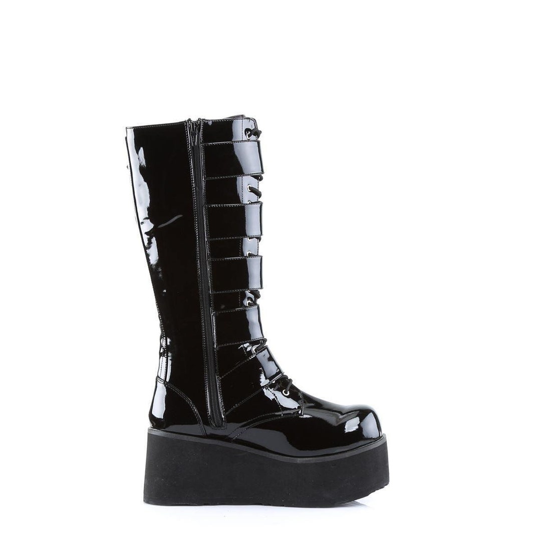 Knee Boots Trashville 518 Unisex Goth Punk Rock Black Patent Platform ...