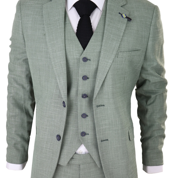 Sage Green 3 Piece Suit - Etsy