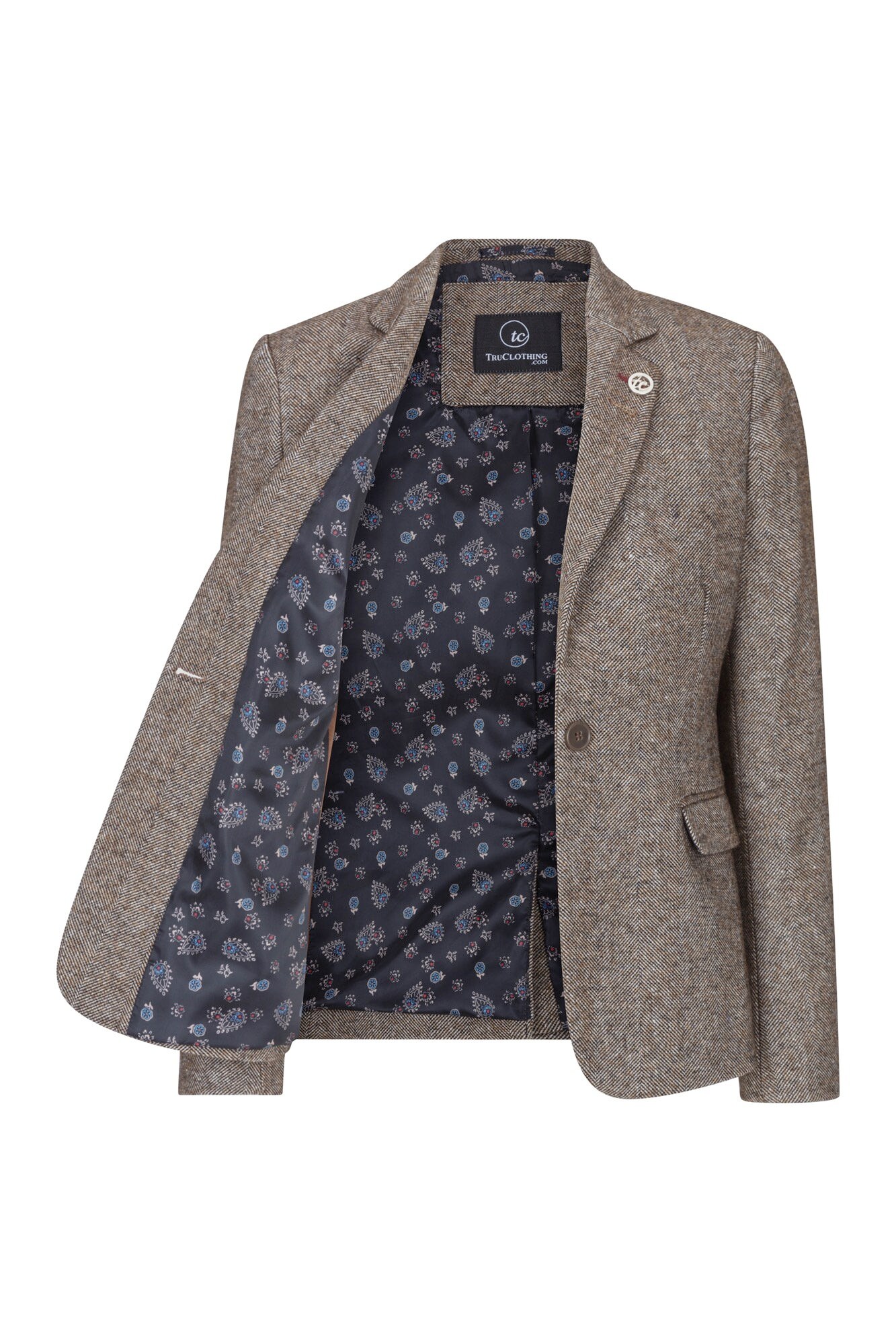 Tweed Jacket Women Elbow Patches
