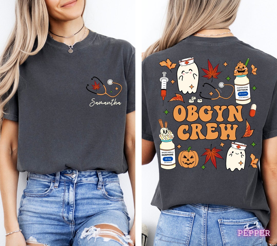 Custom OBGYN Halloween Shirt, OBGYN Nurse Shirt, Obgyn Crew Shirt ...