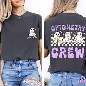 Personalized Optometry Halloween Crew Shirt, Optometrist Gift, Sight ...