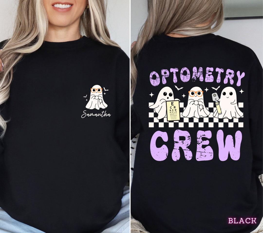 Personalized Optometry Halloween Crew Shirt, Optometrist Gift, Sight ...