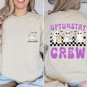 Personalized Optometry Halloween Crew Shirt, Optometrist Gift, Sight ...