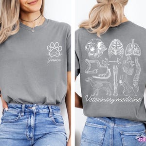 Custom Veterinary Anatomy Shirt, Vet Tech Week Gifts, Vet Receptionist ...