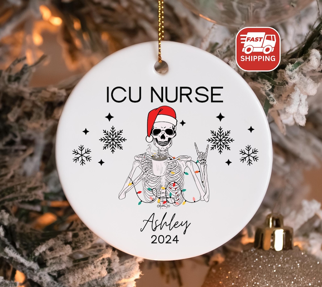 Christmas ICU Nurse Ornament, Intensive Care Unit, Ccu Crew Funny NICU ...