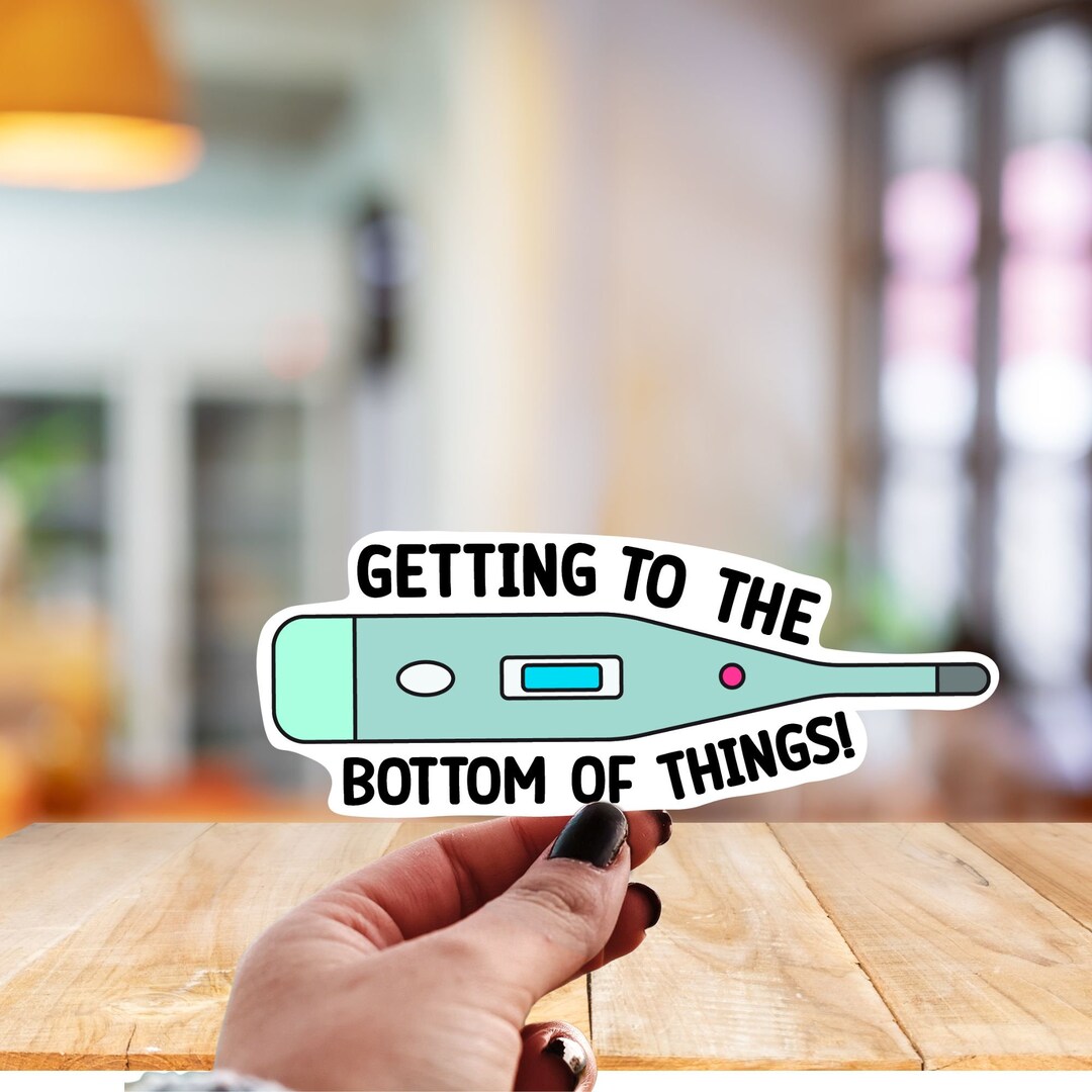 Funny Thermometer Sticker, Ved Med Gift, Vet Med Stickers, Funny Vet ...