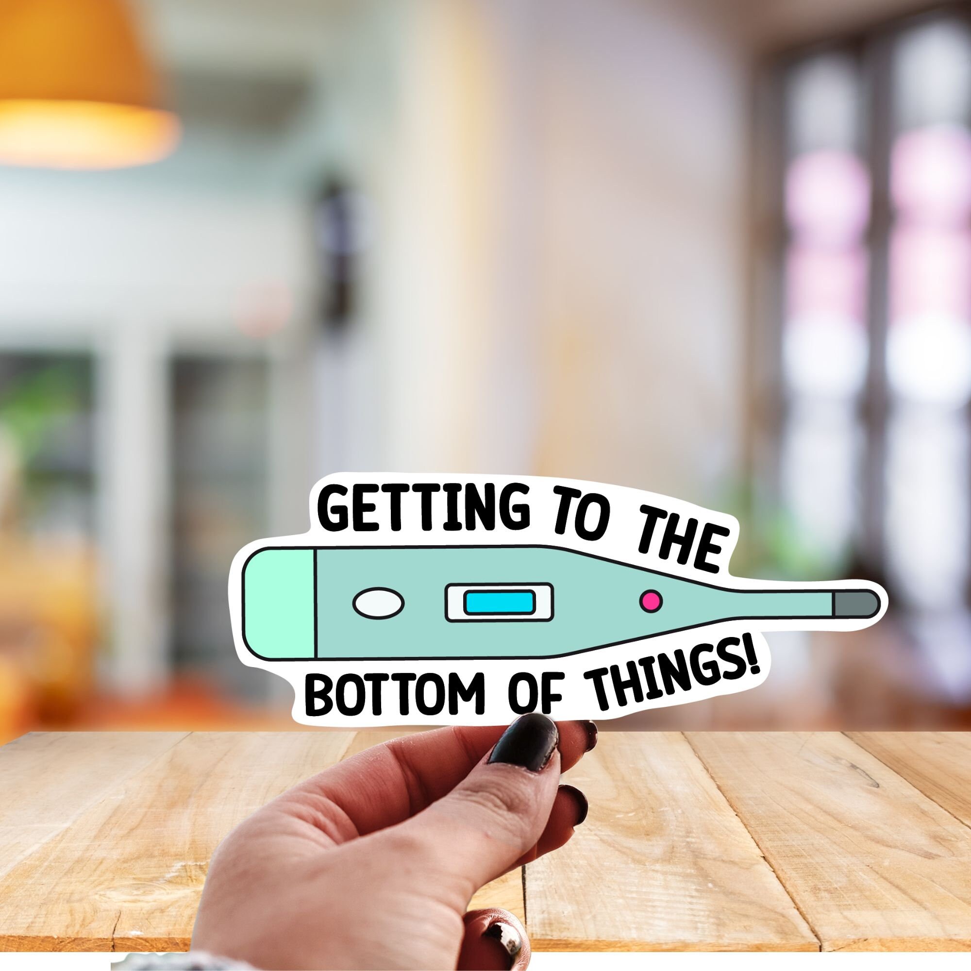 Funny Thermometer Sticker, Ved Med Gift, Vet Med Stickers, Funny Vet ...