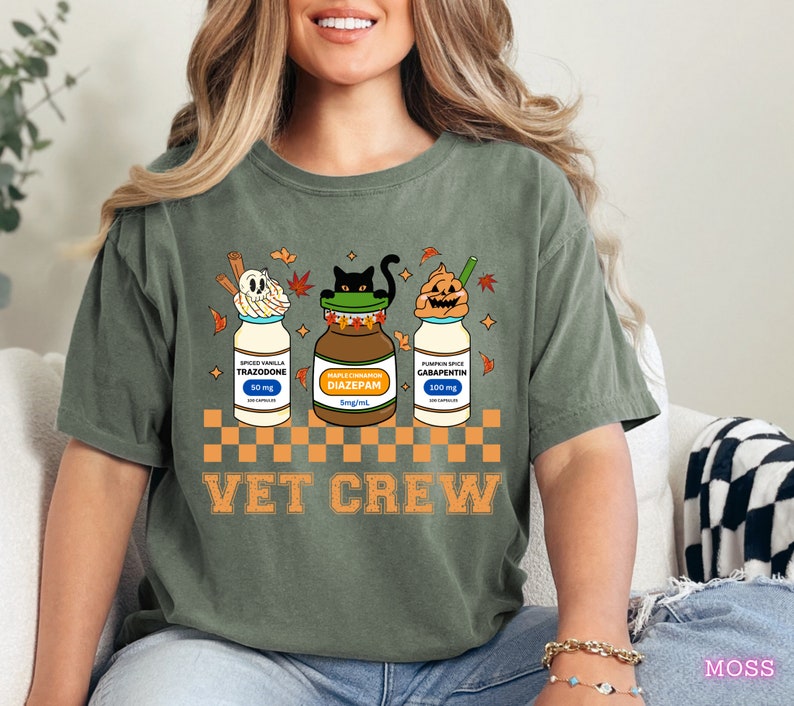 Funny Vet Crew Halloween Shirt, Vet Receptionist, Vet Tech Week Gifts ...