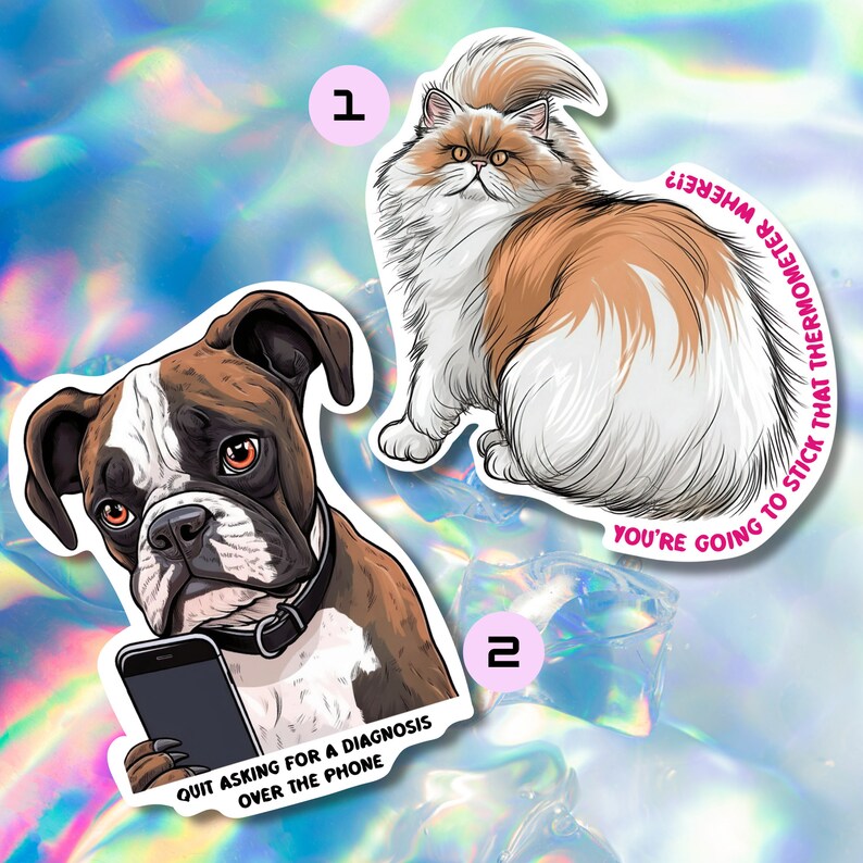 Vet Med Sticker Pack, Vet Tech Stickers, Veterinary Stickers, Funny Vet ...