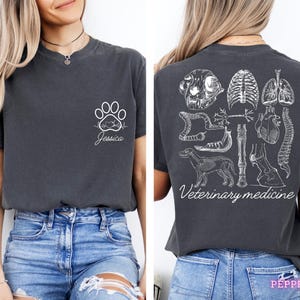 Custom Veterinary Anatomy Shirt, Vet Tech Week Gifts, Vet Receptionist ...
