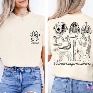 Custom Veterinary Anatomy Shirt, Vet Tech Week Gifts, Vet Receptionist ...