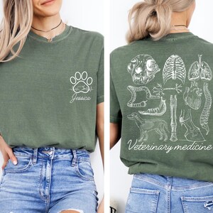 Custom Veterinary Anatomy Shirt, Vet Tech Week Gifts, Vet Receptionist ...