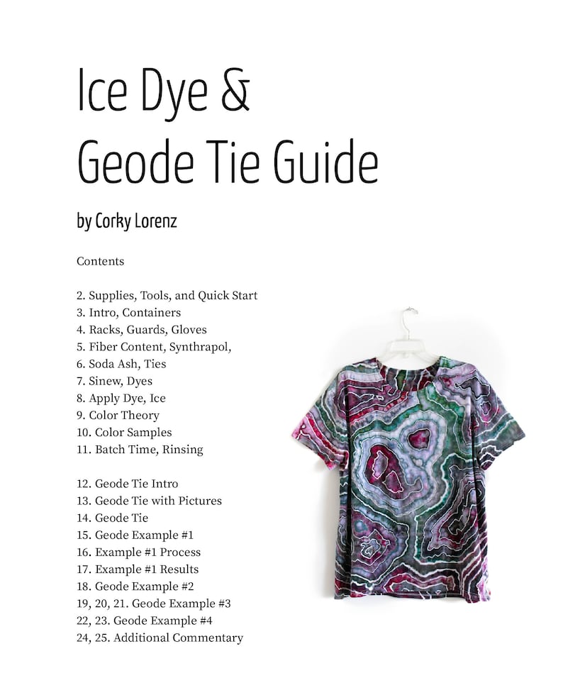 Geode & Ice Dye Tutorial | PDF Download | NOT a Physical Item - Etsy