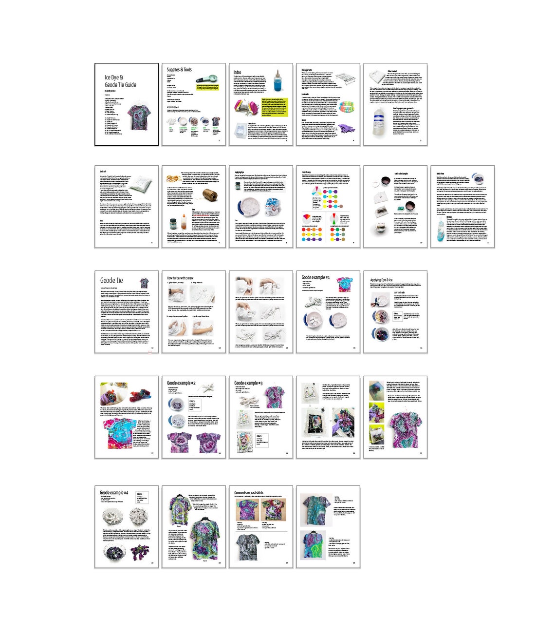 Geode & Ice Dye Tutorial PDF Download NOT a Physical Item - Etsy