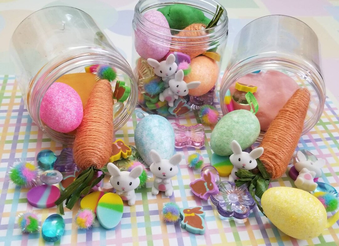 Hoppy Easter Play Dough Kit Play Dough Jar Spring Sensory Kit Easter ...
