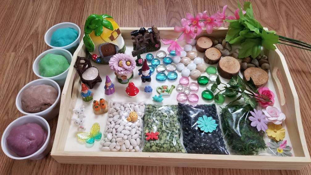 Fairy Garden Play Dough Kit Spring Garden Sensory Kit - Etsy