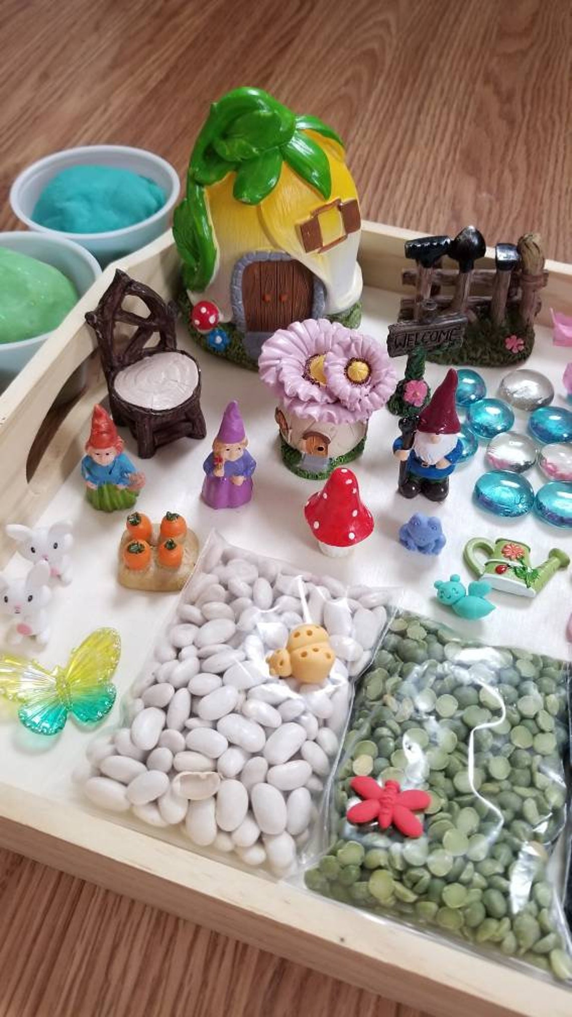 Fairy Garden Play Dough Kit Spring Garden Sensory Kit - Etsy